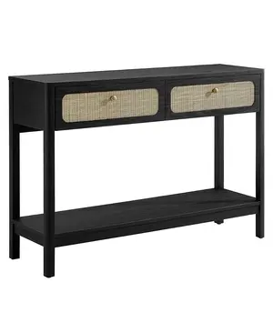 MODWAY Chaucer Wood Entryway Console Table - Black