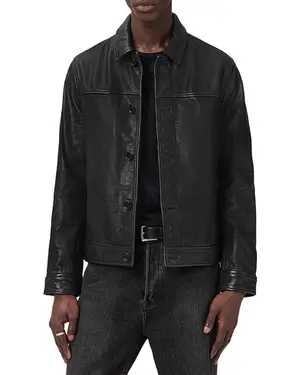 ALLSAINTS Nates Leather Jacket - Black
