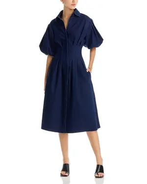Women's Dark Blue Shirts Dresses