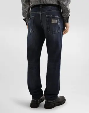 Dolce & Gabbana Loose Fit Cotton Denim Jeans - Multicolor