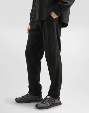 Dolce & Gabbana Mélange Wool Mat Trousers
