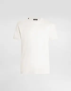 Dolce & Gabbana Short-sleeved Silk T-shirt - White
