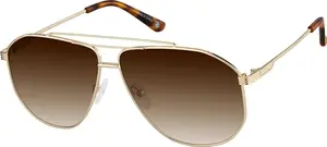 Zenni Aviator Full Rim Sunglasses - Gold