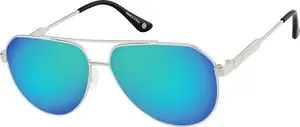 Zenni Aviator Full Rim Sunglasses - Silver