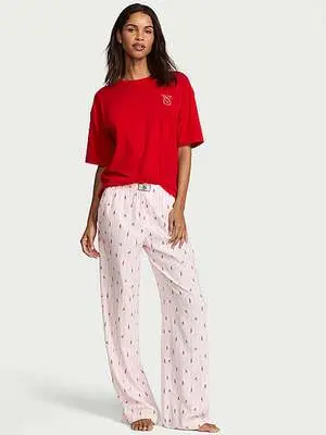 Victoria's Secret Flannel Pajama Set - Red