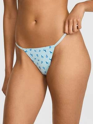 Pink No-show V-string Panty - Print