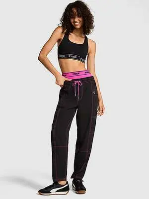 Pink Office Wear Sports Pants For Women