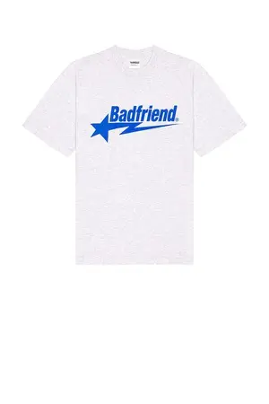 BADFRIEND Star Logo Tee In Grey - Heather Grey