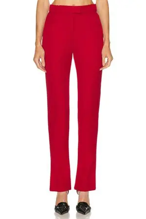 Alexander McQueen Straight Leg Trousers - Crimson