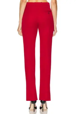 Alexander McQueen Straight Leg Trousers - Crimson