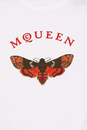 Alexander McQueen Moth Print T-shirt In White