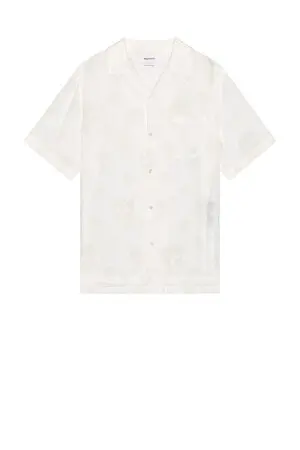 Alexander McQueen Printed Hawaiian Skull Print Shirt In Cream