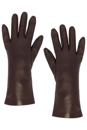 Khaite Remo Mid Gloves - Brown