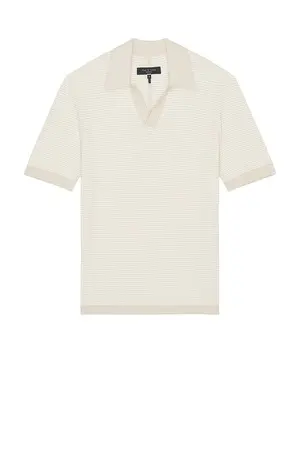 Rag & Bone Harvey Chevron Johnny Polo In Cream - Desert Sand