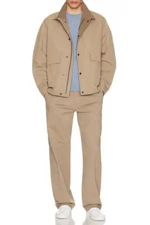 Theory Straight Chino Pant In Brown - Feather