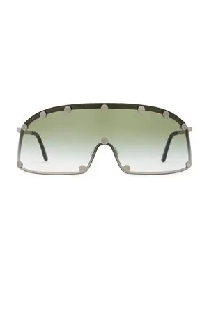 Rick Owens Shield Sunglasses - Silver Temple & Bosco Degrade Lens