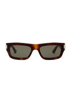 Saint Laurent Rectangular Sunglasses - Havana & Grey