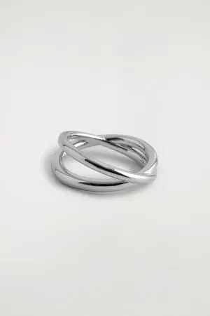 Cos Double-wrap Ring - Silver-colored