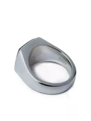 Tom Wood Sterling Larvikite Signet Ring