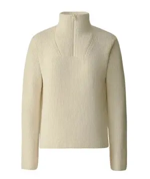 Mackage Gladys Sweater Knit Half-zip Pullover - Cream
