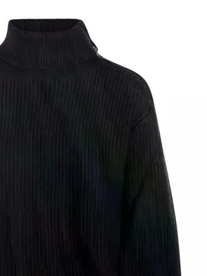 P.a.r.o.s.h Ribbed Knit Zip-fastening Turtleneck Jumper