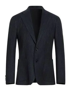 LARDINI Blazer Size Wool, Silk - Navy