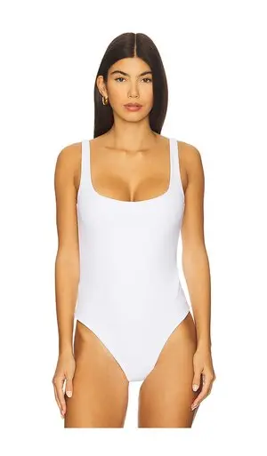 Susana Monaco Essential Low Back Tank Thong Bodysuit - Sugar