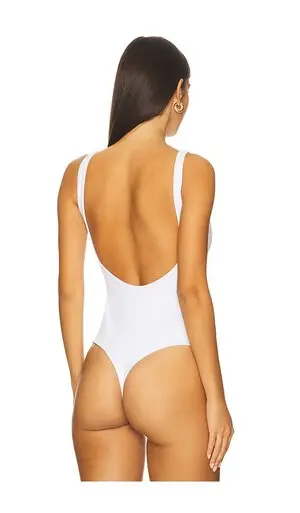 Susana Monaco Essential Low Back Tank Thong Bodysuit - Sugar