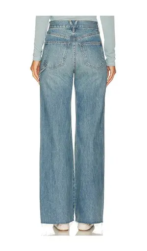 Veronica Beard Taylor High Rise Wide Leg Jeans - Blue Glare