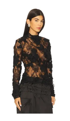 AKNVAS Freja Lace Top - Black