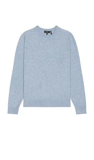 Theory Riland Crewneck Sweater - Light Blue Lake Melange