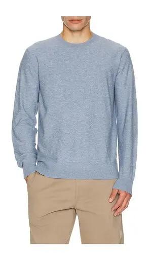 Theory Riland Crewneck Sweater - Light Blue Lake Melange