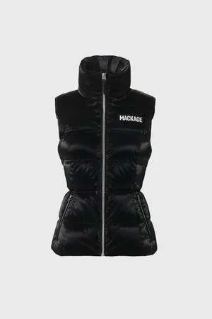 Mackage CHAYA-GLO High-Gloss Shell Down Vest Black
