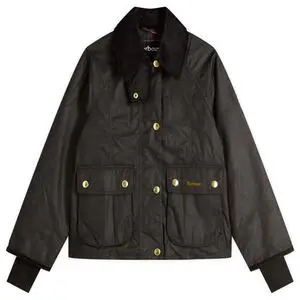 Barbour Cropped Beadnell Wax Jacket - Black/classic