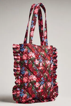 Maeve Floral Ruffled Tote