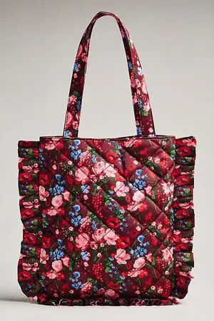 Maeve Floral Ruffled Tote
