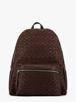 ORTIGNI Leather Backpack With Intrecciato Motif