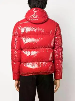 Herno Logo-patch Padded Hooded Jacket - Red