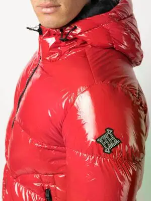 Herno Logo-patch Padded Hooded Jacket - Red