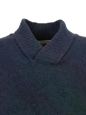 KANGRA Shawl Collar Sweater - Blue