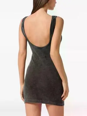 Philipp Plein Hexagon Ribbed-knit Tank Mini Dress