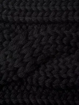 Prada Cable-knit Headband - Black