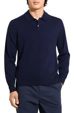 Theory Goris Cashmere Polo Sweater