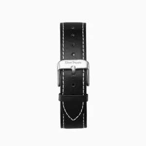 ELTON PEPPLE Bucktown Stitch Silver Strap - Black