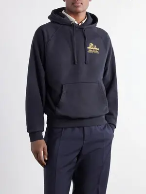 Aimé Leon Dore Unisphere Logo-print Cotton-jersey Hoodie - Black