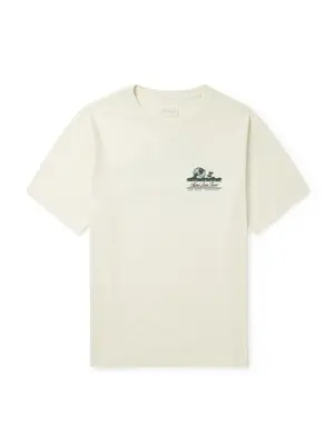 Aimé Leon Dore Unisphere Logo-print Cotton-jersey T-shirt - Neutrals