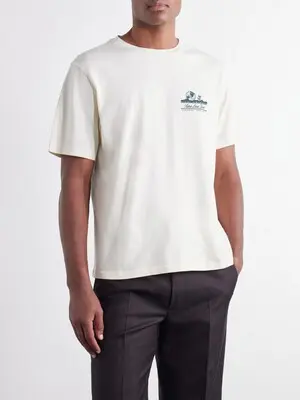Aimé Leon Dore Unisphere Logo-print Cotton-jersey T-shirt - Neutrals