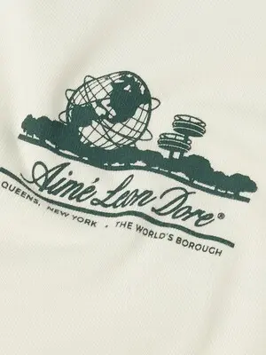 Aimé Leon Dore Unisphere Logo-print Cotton-jersey T-shirt - Neutrals