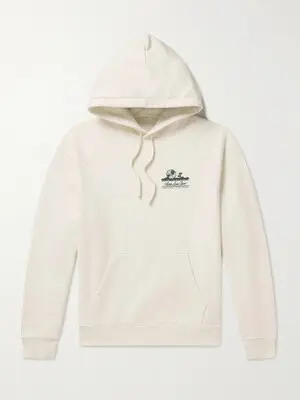 Aimé Leon Dore Unisphere Logo-print Cotton-jersey Hoodie - Neutrals