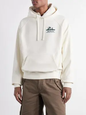 Aimé Leon Dore Unisphere Logo-print Cotton-jersey Hoodie - Neutrals